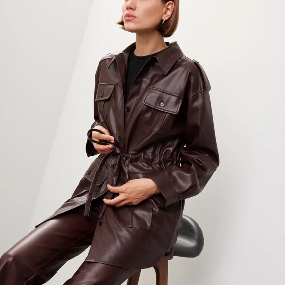 Marissa Webb | Jackets & Coats | Marissa Webb 425 Pleather Trench Coat ...